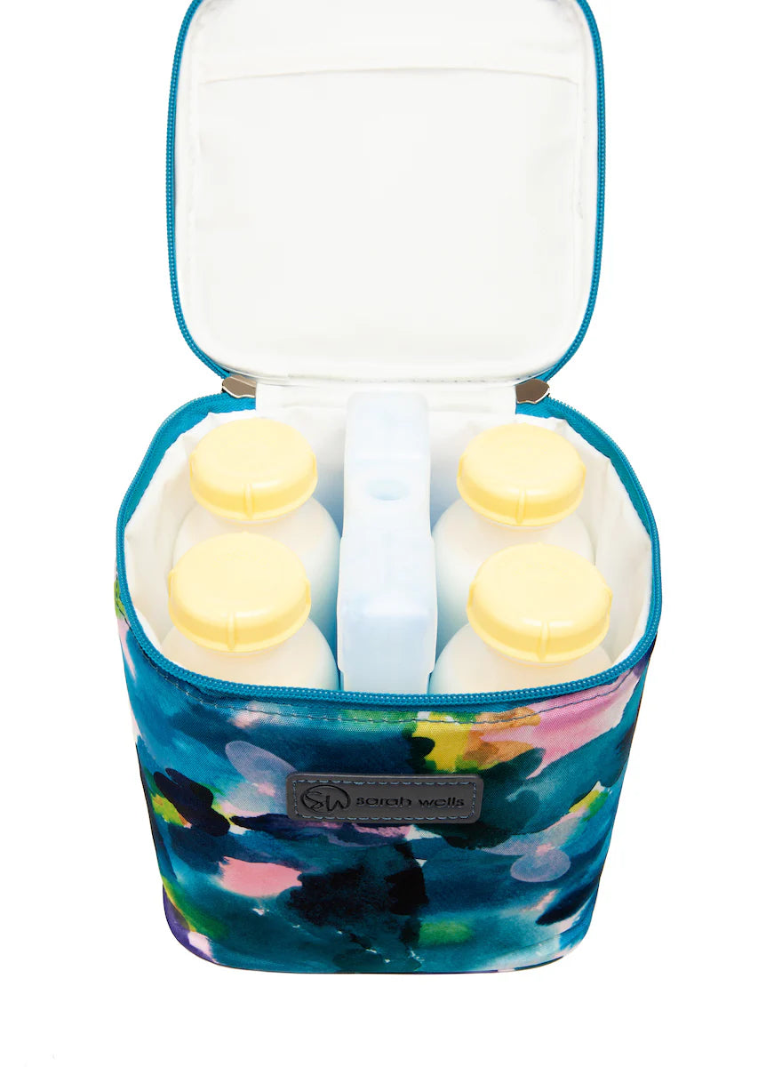 Sarah Wells Cold Gold Breastmilk Cooler Bag (Ice Pack Included) (Aquar ...